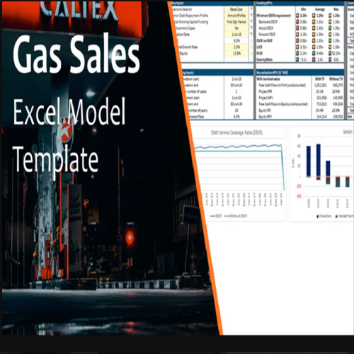 Gas Sales & Distribution Model Template with 3 Statements and Valuation ...