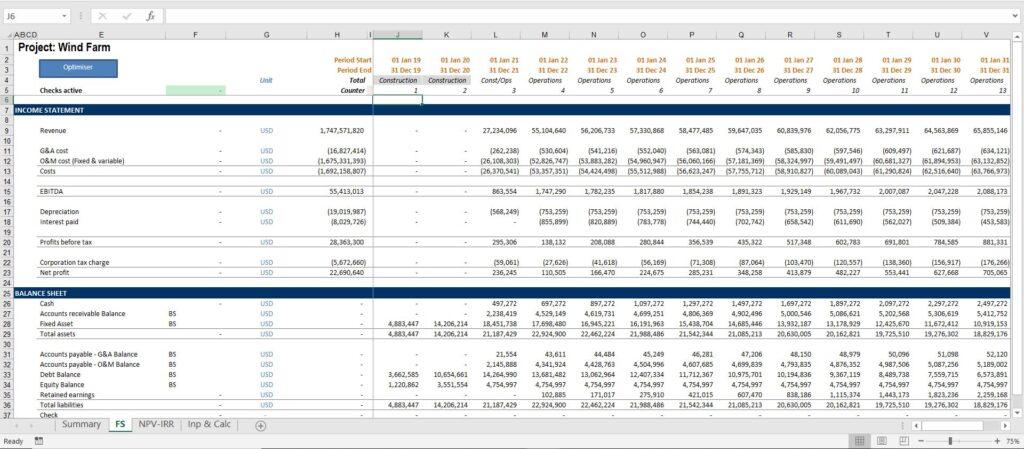 Wind Farm Model - Automated Tariff Calculator with Integrated Financial ...