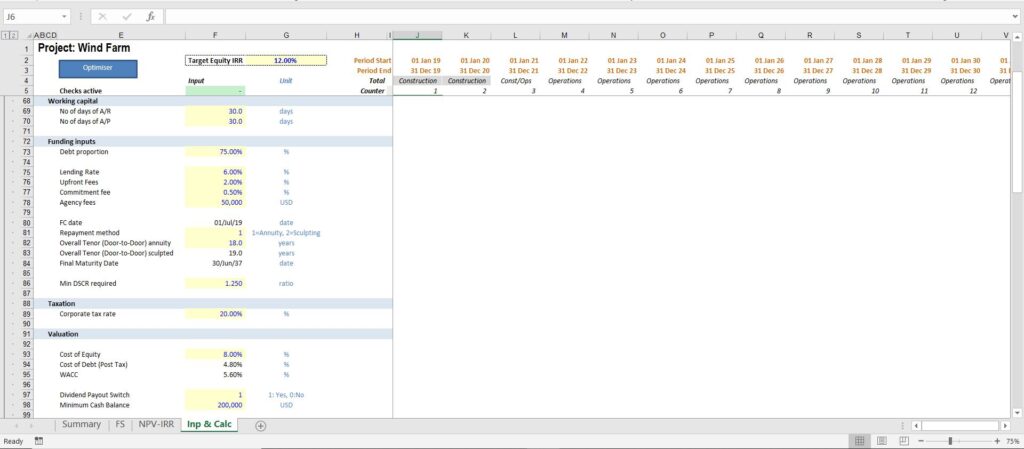 Wind Farm Model - Automated Tariff Calculator with Integrated Financial ...